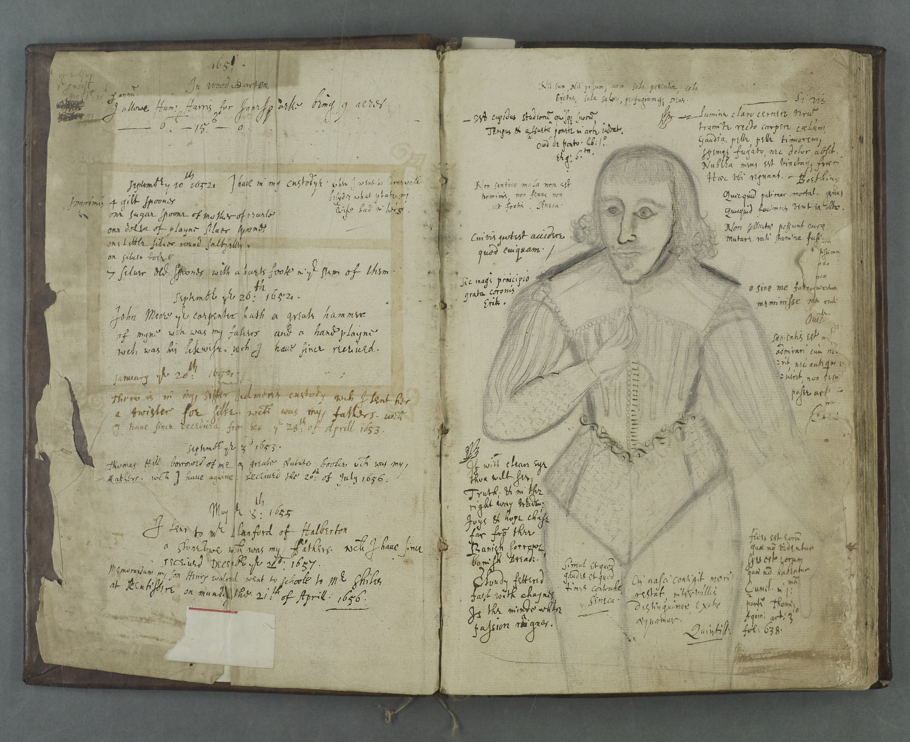 Manuscript account book of the Walrond family of Bradfield, Devon ...